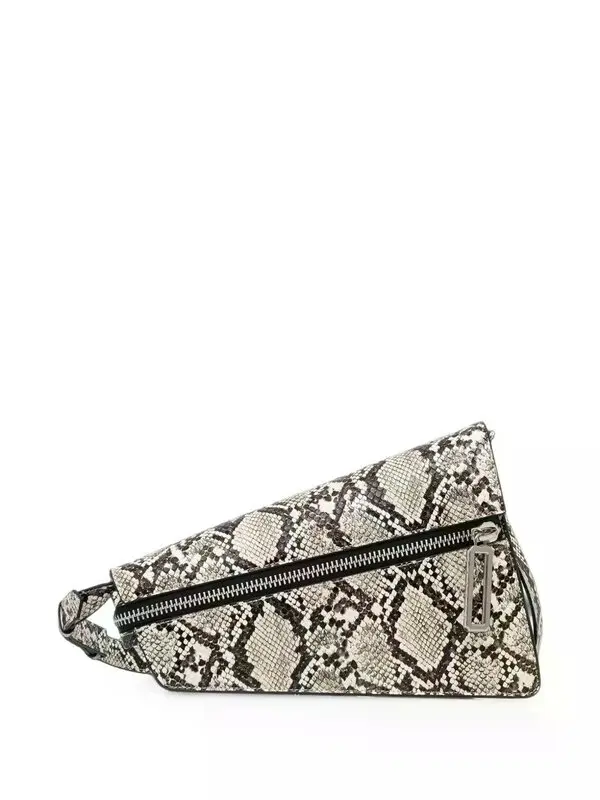 Sisley Snakeskin-effect Asymmetric Shoulder Bag
