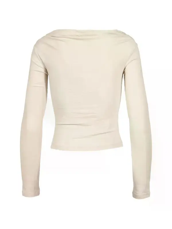 BOHEMSEO Draped Long-sleeve Top