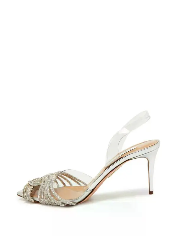 AQUAZZURA Gatsby Crystal-embellished Slingback Pumps