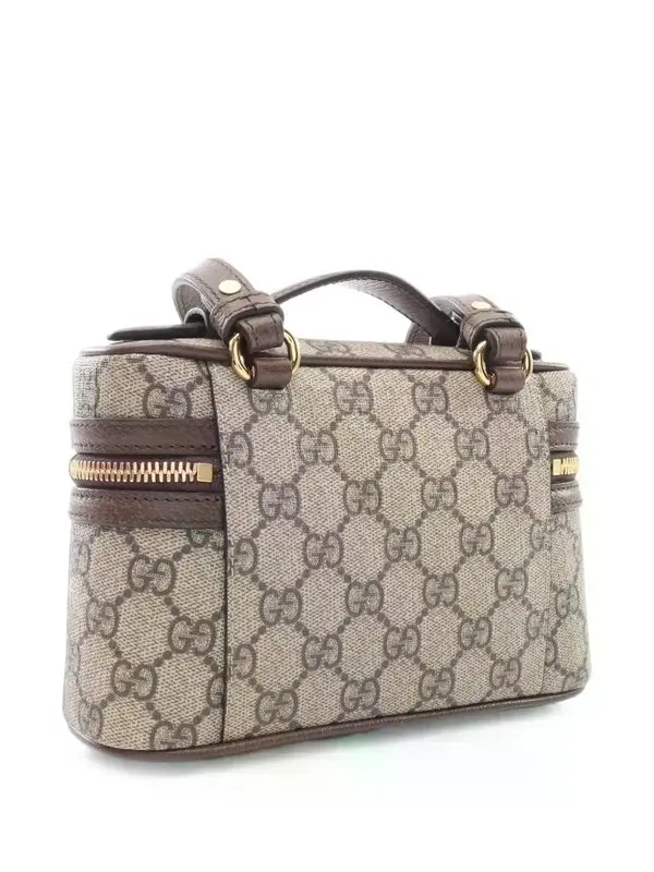 Gucci Mini Ophidia Canvas Shoulder Bag - Neutrals