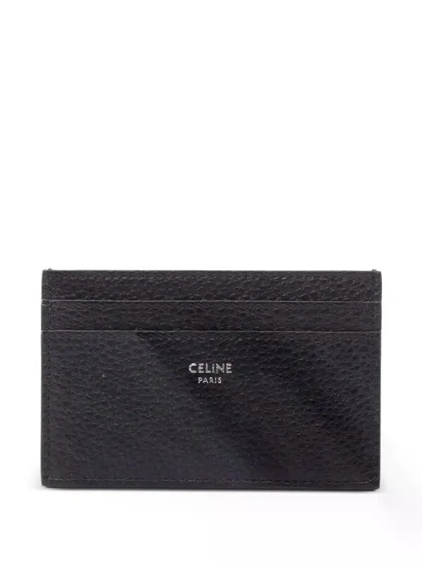 Celine 2020s Medium Leather Card Holder - Black