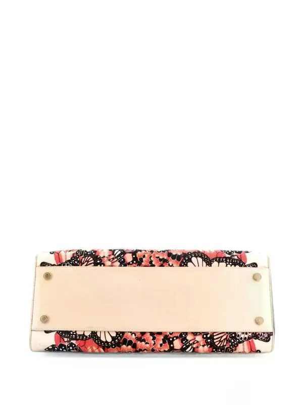 BVLGARI Convertible Shopping Printed Canvas And Leather Medium Tote Bag