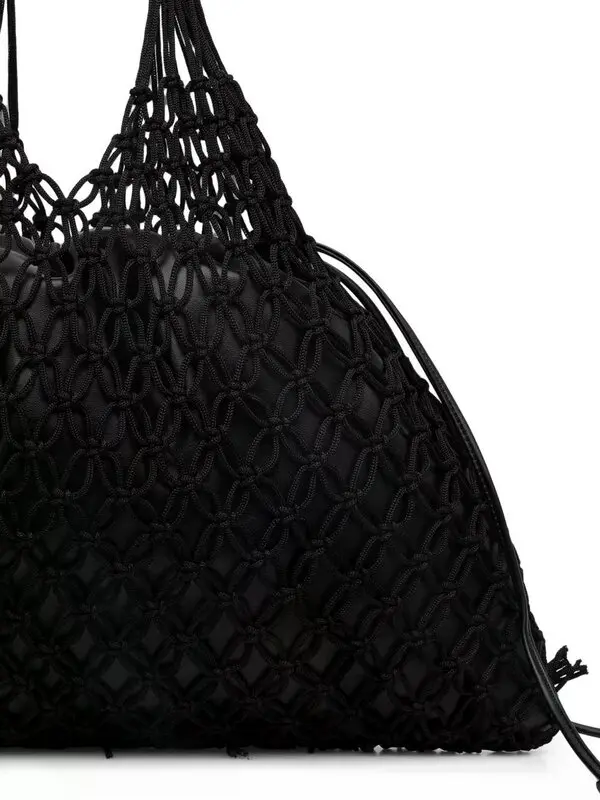 Sisley Net-overlay Braided-strap Tote Bag