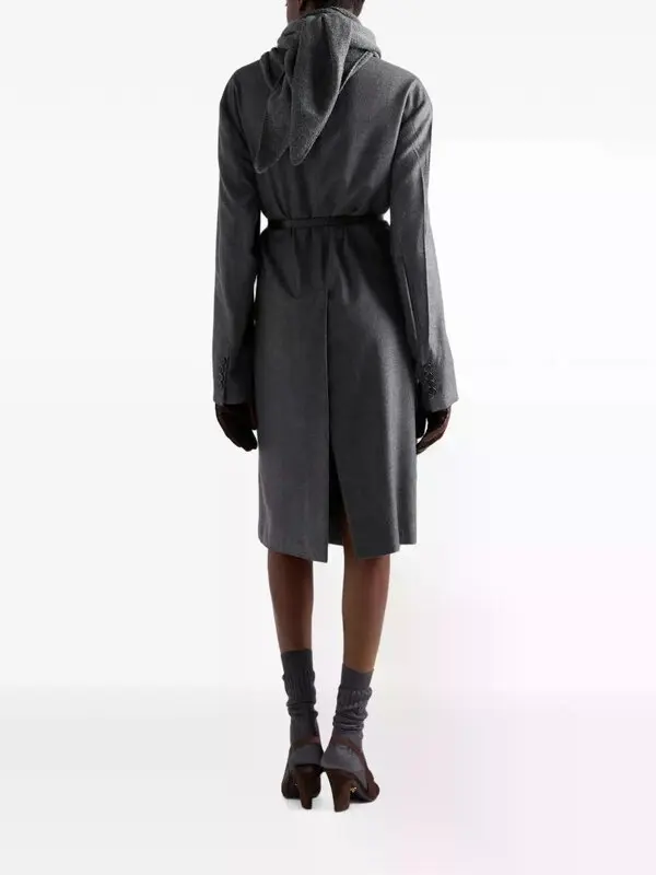 Prada Single-breasted Cashmere And Wool Coat