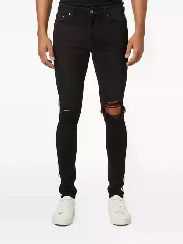 Amiri Side-stripe Distressed Jeans