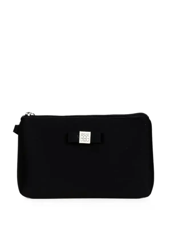 Save My Bag Milly Bow-detail Clutch Bag - Black