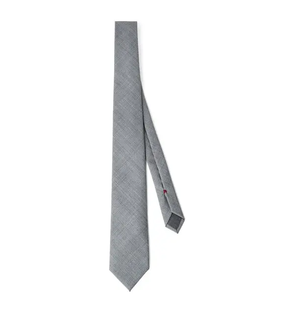 Brunello Cucinelli Virgin Wool Tie - Grey