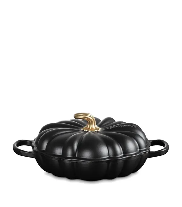 LE CREUSET Cast Iron Pumpkin Shallow Casserole Dish