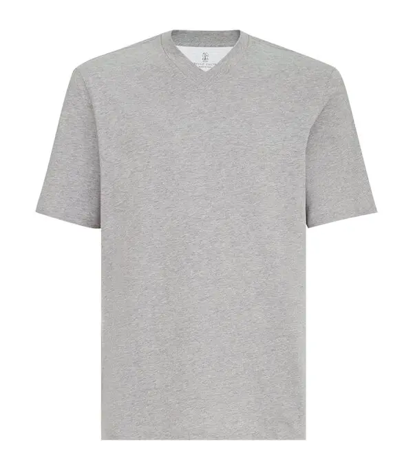 Brunello Cucinelli Cotton V-neck T-shirt