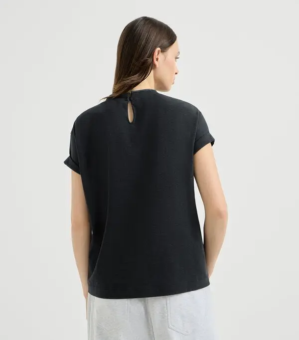 Brunello Cucinelli Stretch-cotton Monili-detail T-shirt