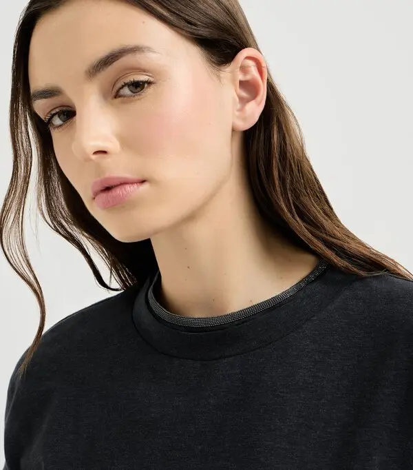 Brunello Cucinelli Stretch-cotton Monili-detail T-shirt