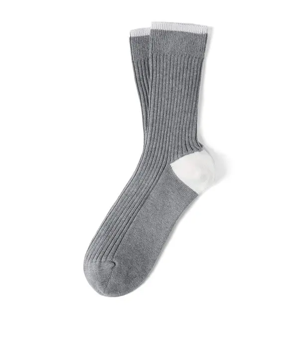 Brunello Cucinelli Cotton Ribbed Socks