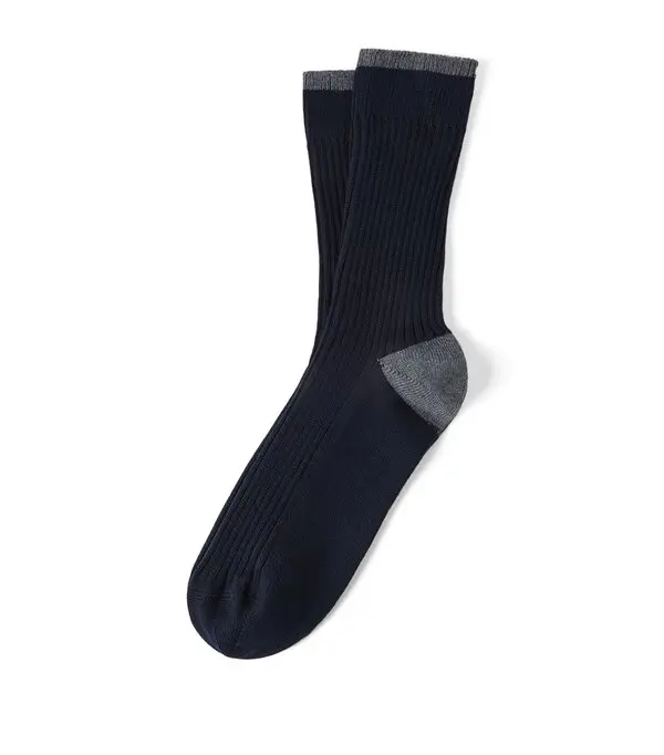 Brunello Cucinelli Cotton Ribbed Socks