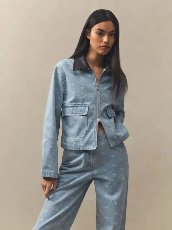 REISS X Mclaren F1 Team Racing Speedmark Denim Jacket