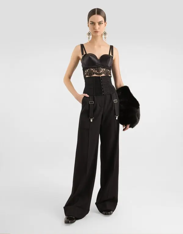 Dolce & Gabbana Flared Woolen Pants Pants And Shorts Wool