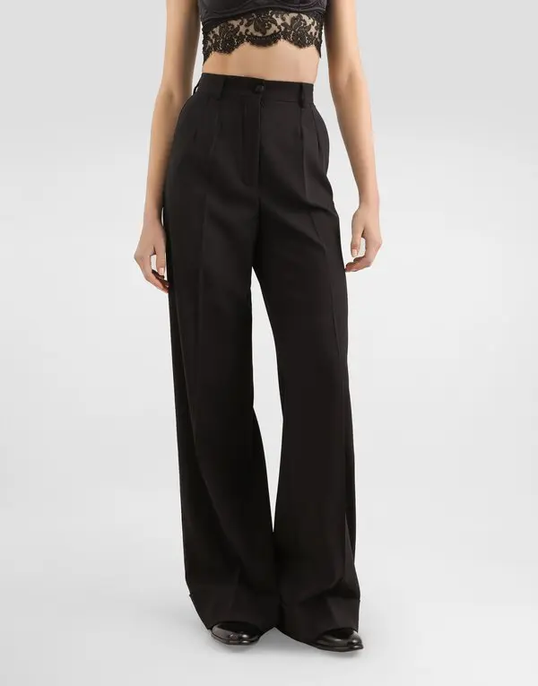 Dolce & Gabbana Flared Woolen Pants Pants And Shorts Wool