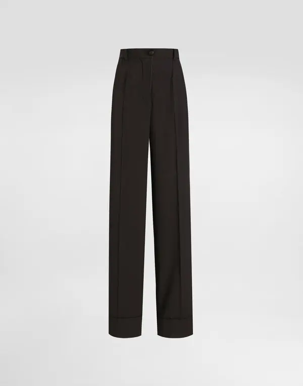Dolce & Gabbana Flared Woolen Pants Pants And Shorts Wool
