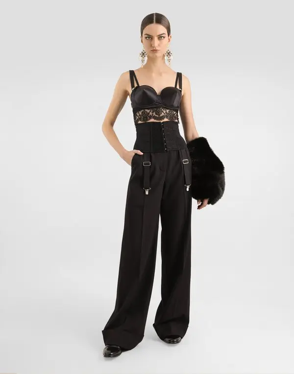 Dolce & Gabbana Flared Woolen Pants Pants And Shorts Wool