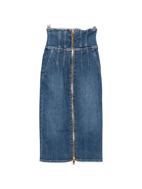 Elisabetta Franchi Denim Cotton Skirt