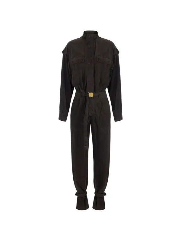 Elisabetta Franchi Long Jumpsuit - Brown
