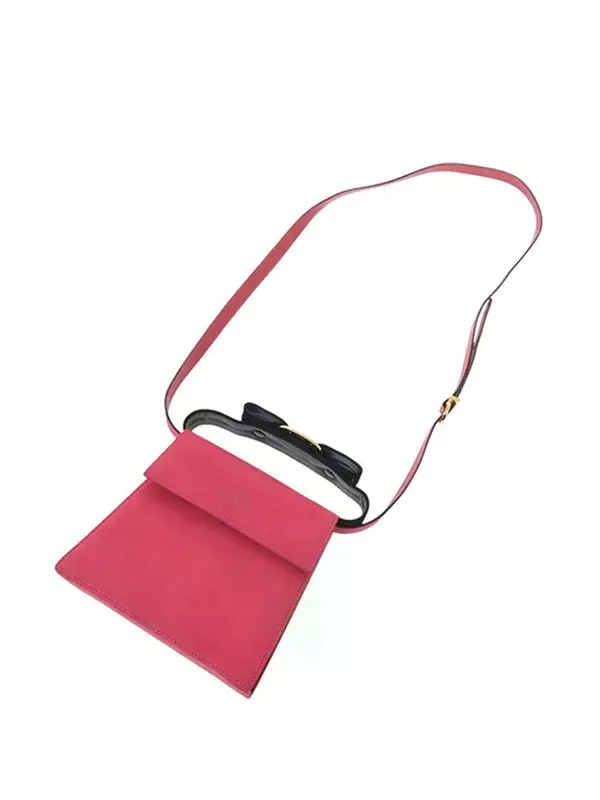 FERRAGAMO 2000-2026 Suede Vara Bow Top Handle Bag Satchel