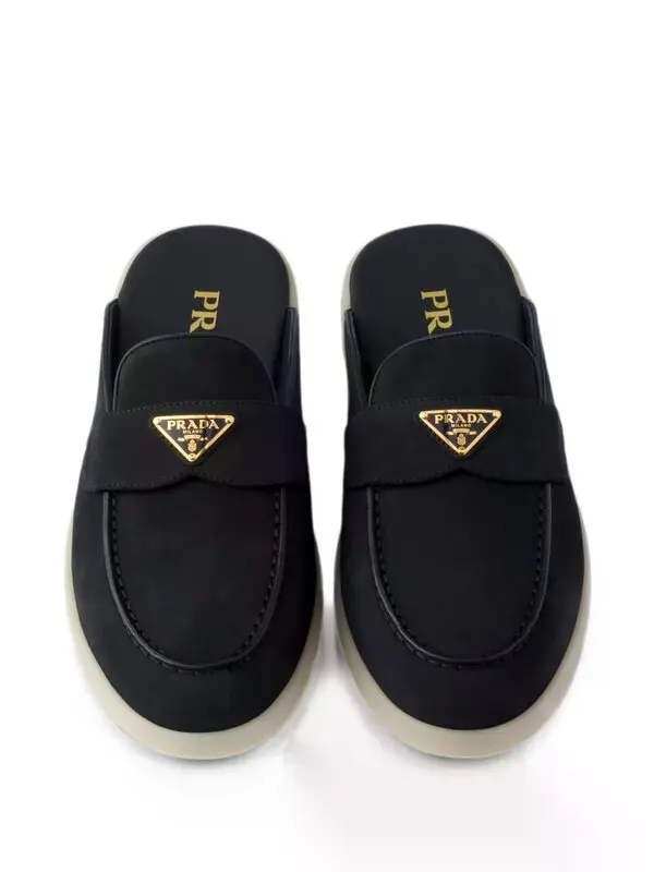 Prada Nubuck Mules - Blue
