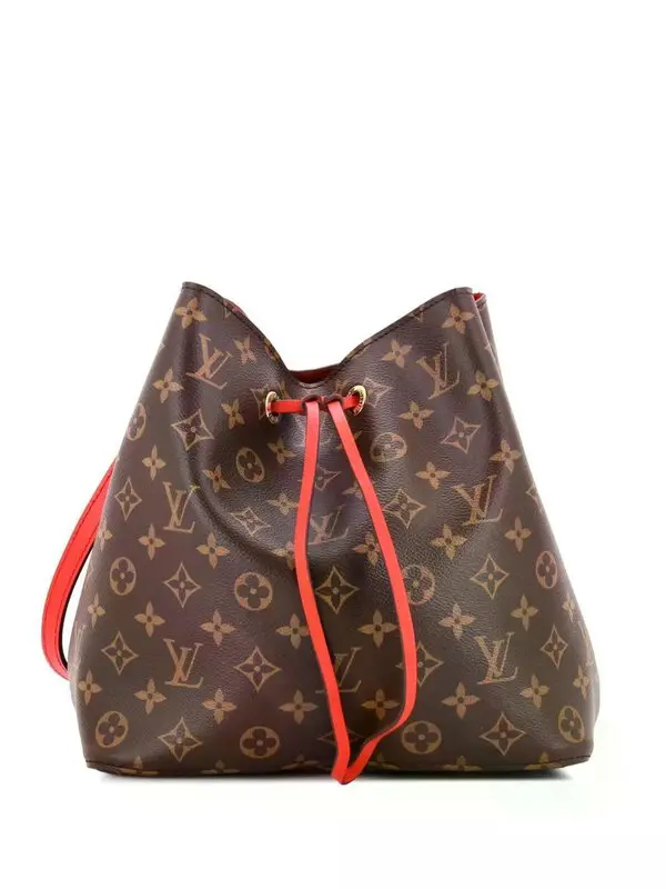 LOUIS VUITTON Monogram Canvas Bucket Bag - Red