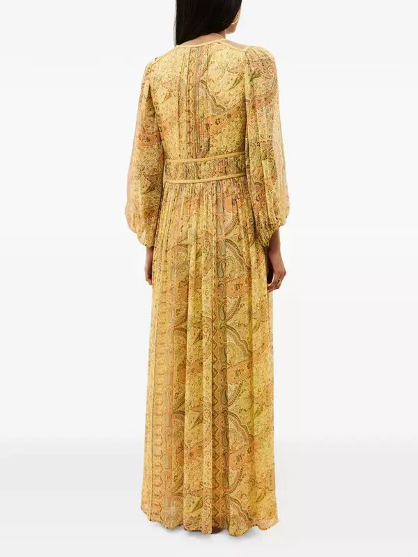 Ba&sh Chana Paisley-print Cold-shoulder Maxi Dress
