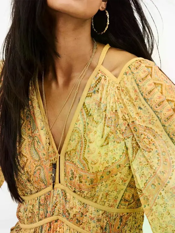 Ba&sh Chana Paisley-print Cold-shoulder Maxi Dress