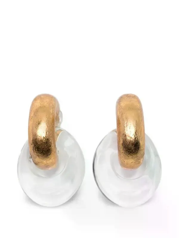 MONIES Havana Interlocking-hoop Earrings - Gold