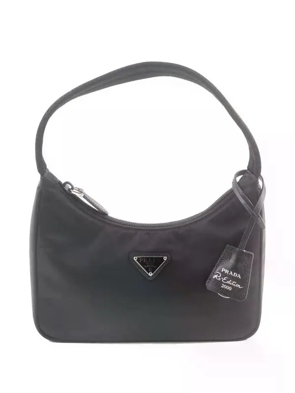 Prada 2019-2026 Mini Re Nylon Re Edition 2000 Shoulder Bag - Black