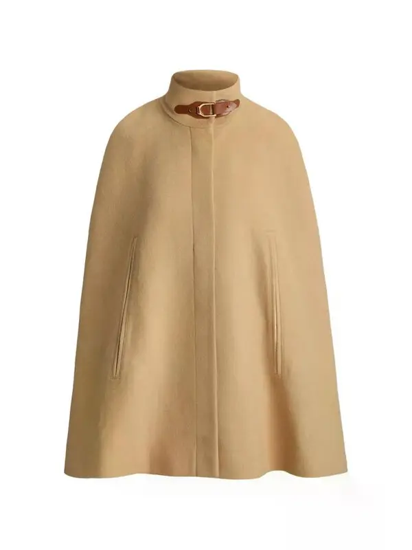 Ralph Lauren Buckle-trim Mockneck Cape