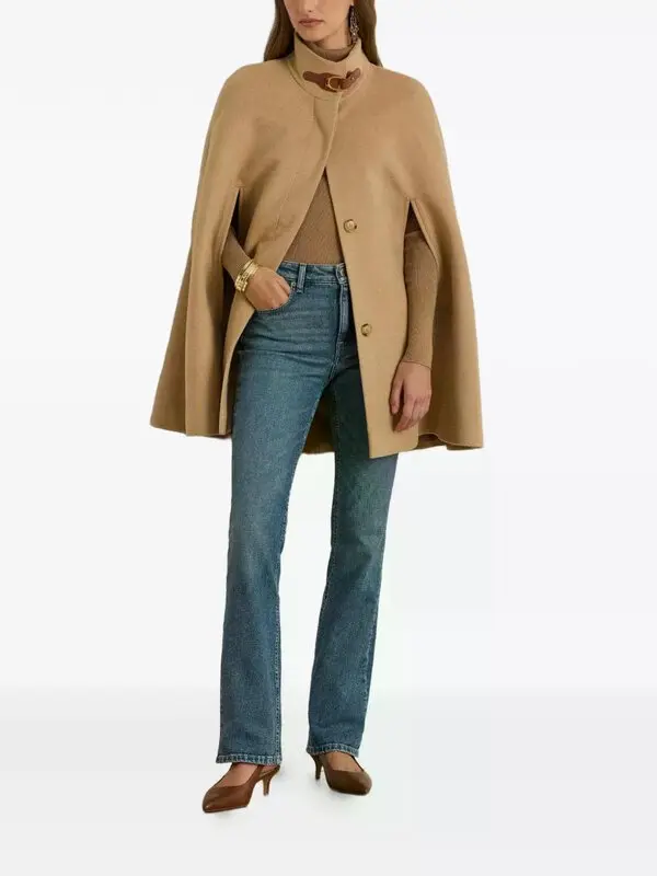 Ralph Lauren Buckle-trim Mockneck Cape