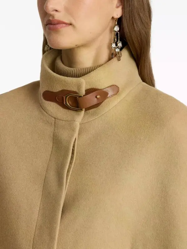 Ralph Lauren Buckle-trim Mockneck Cape