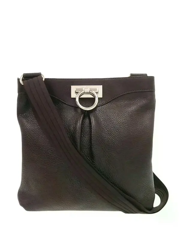 FERRAGAMO 2000-2010 Leather Gancini Crossbody Bag