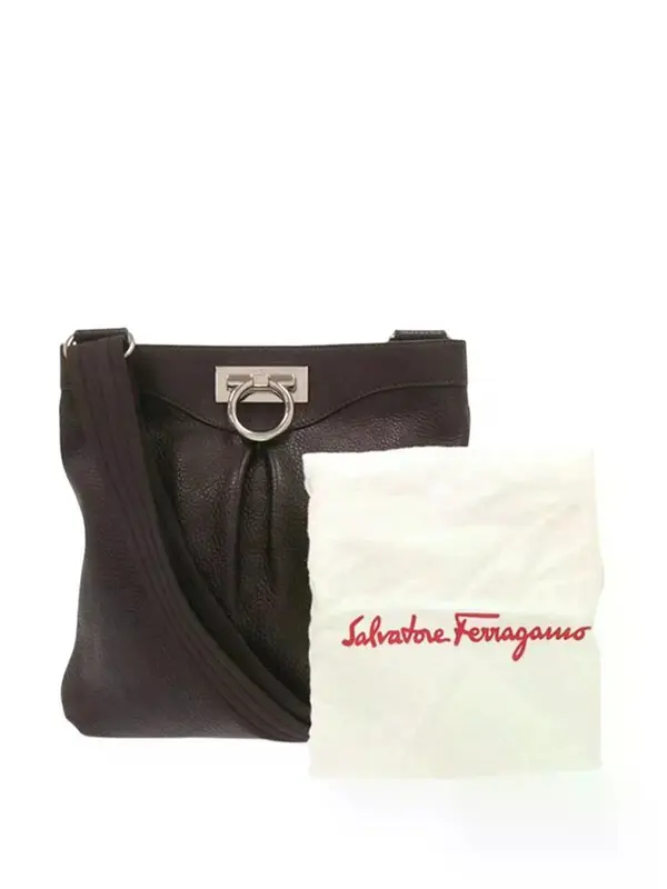 FERRAGAMO 2000-2010 Leather Gancini Crossbody Bag