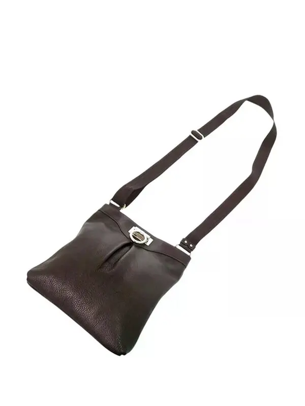FERRAGAMO 2000-2010 Leather Gancini Crossbody Bag