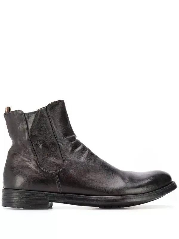 Officine Creative Slouch Leather Ankle Boots