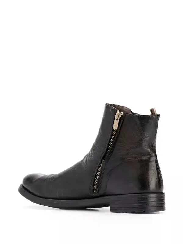 Officine Creative Slouch Leather Ankle Boots