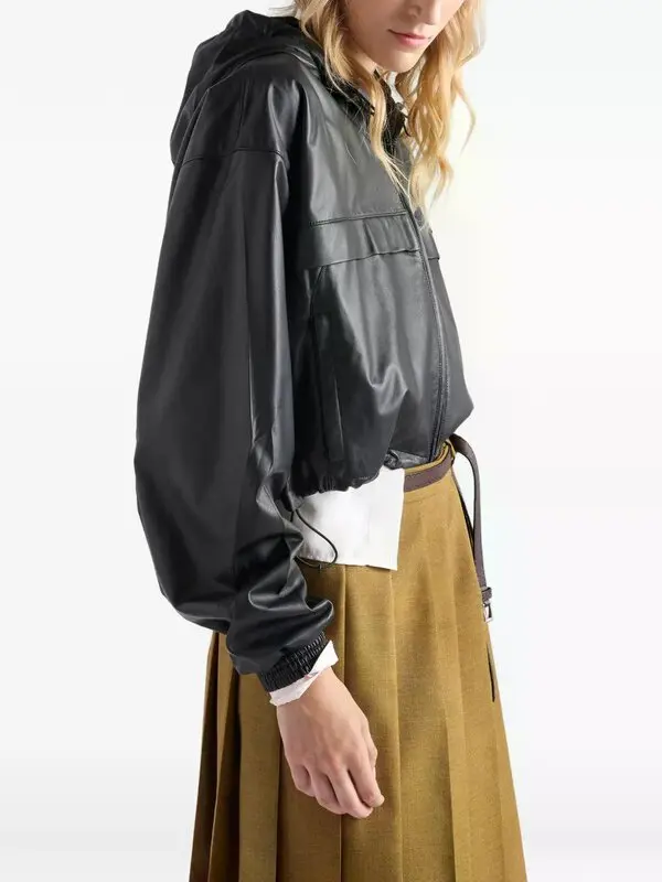Prada Hooded Nappa-leather Jacket
