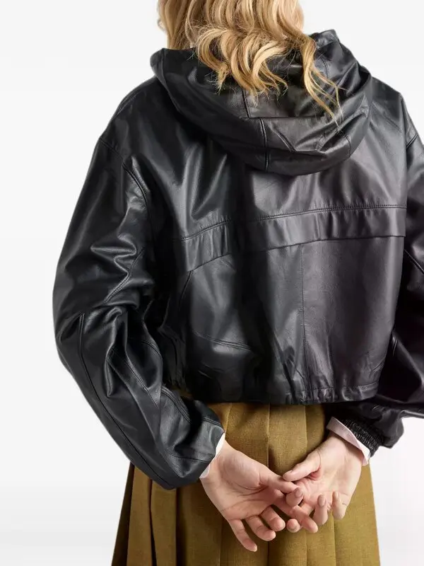 Prada Hooded Nappa-leather Jacket