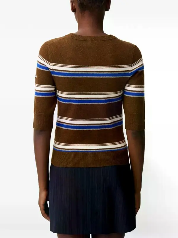 Claudie Pierlot Striped Round Neck Jumper
