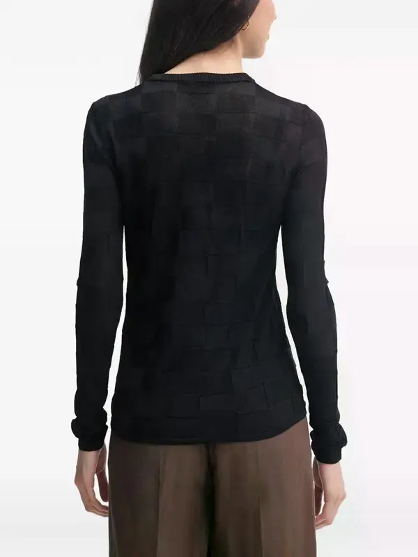 Sisley Checkerboard-knit Sweater