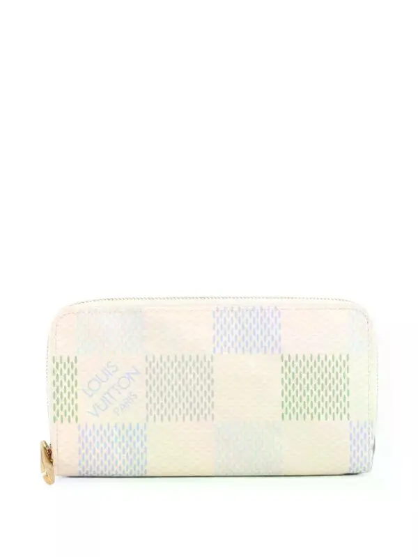 LOUIS VUITTON Zippy Wallet Limited Edition Damierlicious Giant Small Wallets - Blue