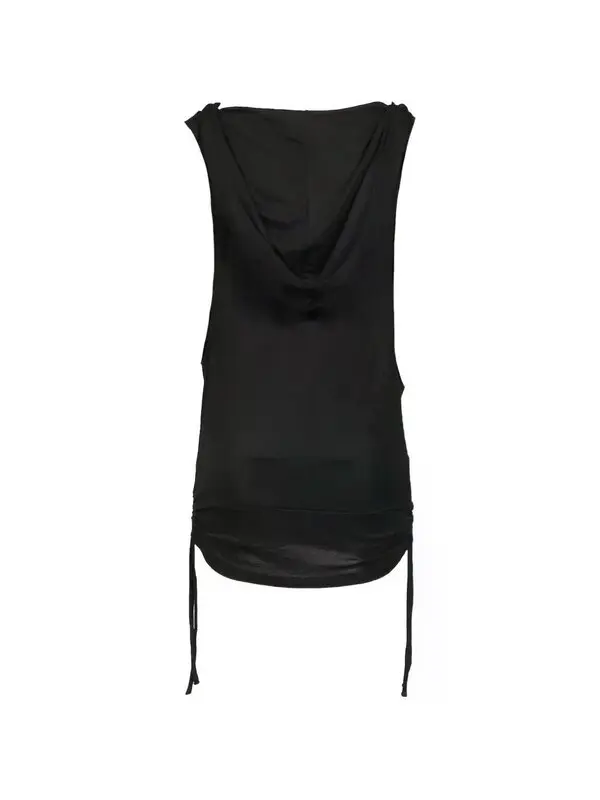 BOHEMSEO Cowl-neck Sleeveless Hoodie