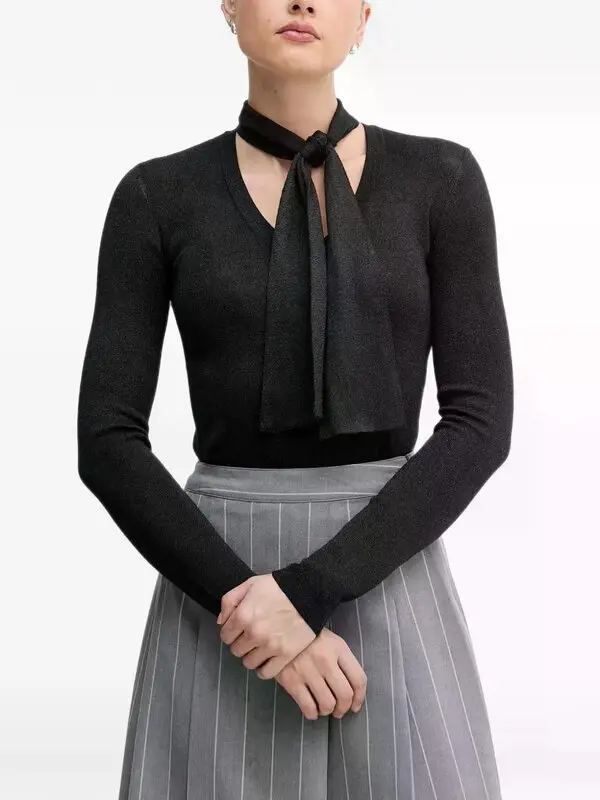 Sisley Tie-neck T-shirt