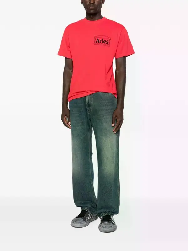 Aries Temple Logo-print T-shirt