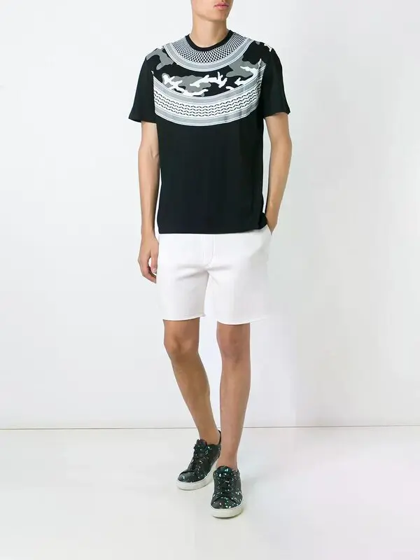 Neil Barrett Camouflage-print Graphic-print T-shirt