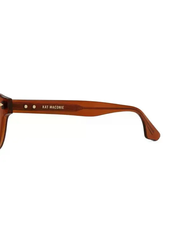 KAT MACONIE Nova Geometric-frame Sunglasses - Brown