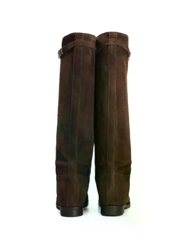 JULIE DEE Knee-high Suede Boots - Brown